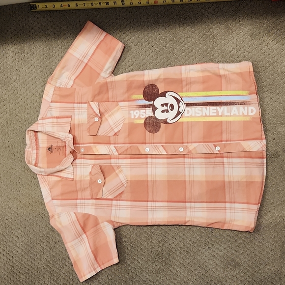 Disney | Tops | Disney Plaid Button Down Shirt Mickey | Poshmark